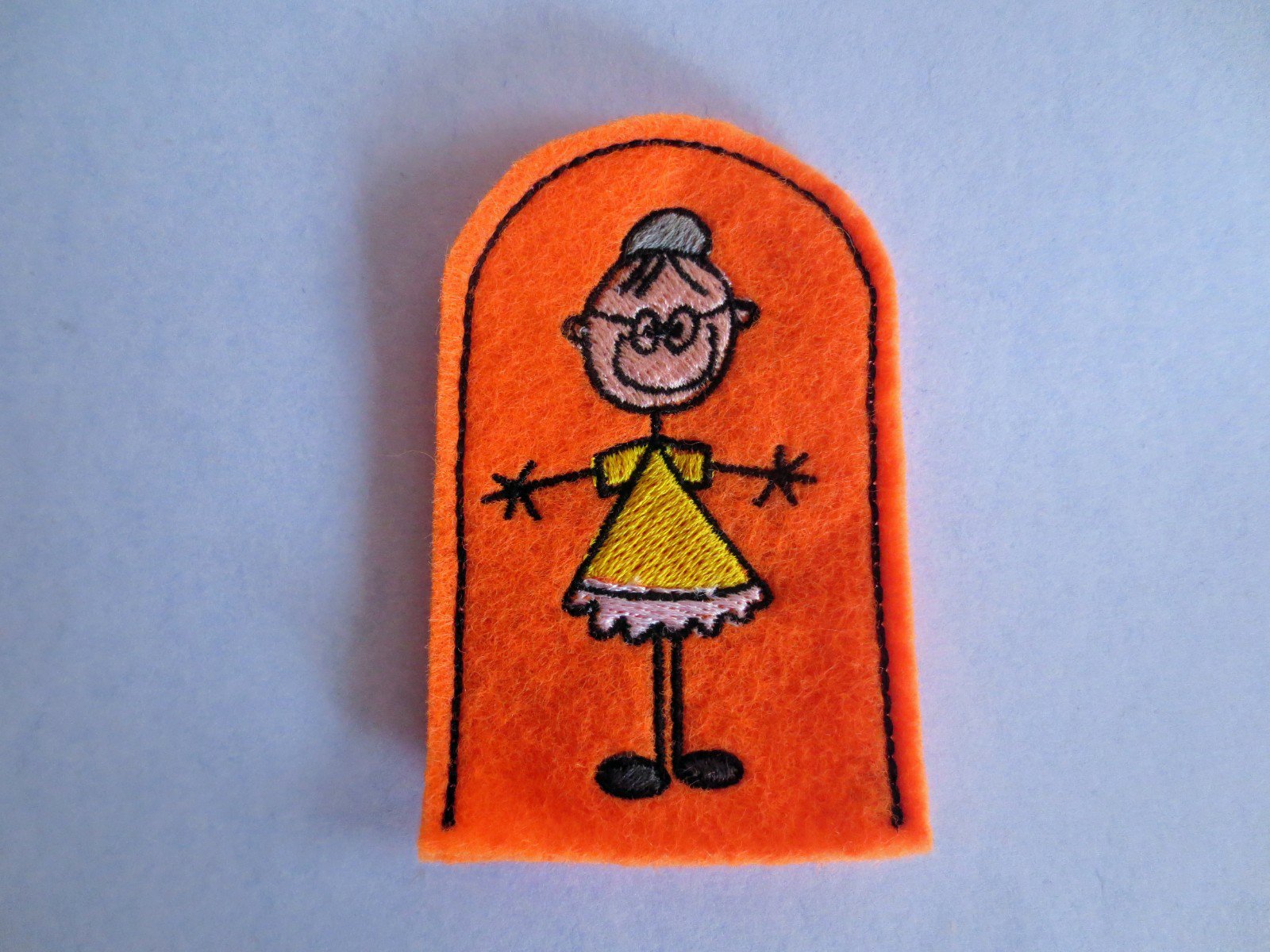 Grandma Felt Finger Puppet - SubEarthan Cottage